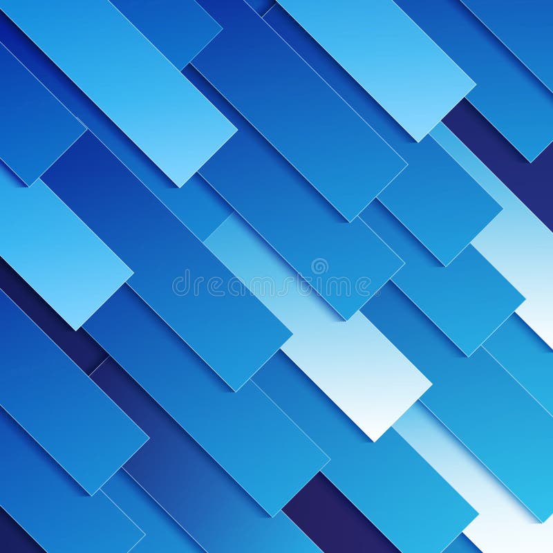 Abstract Blue Paper Rectangle Shapes Background Stock Vector ...