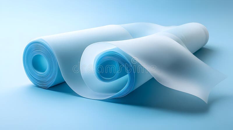 Abstract Blue Paper Roll Background Stock Illustration - Illustration ...