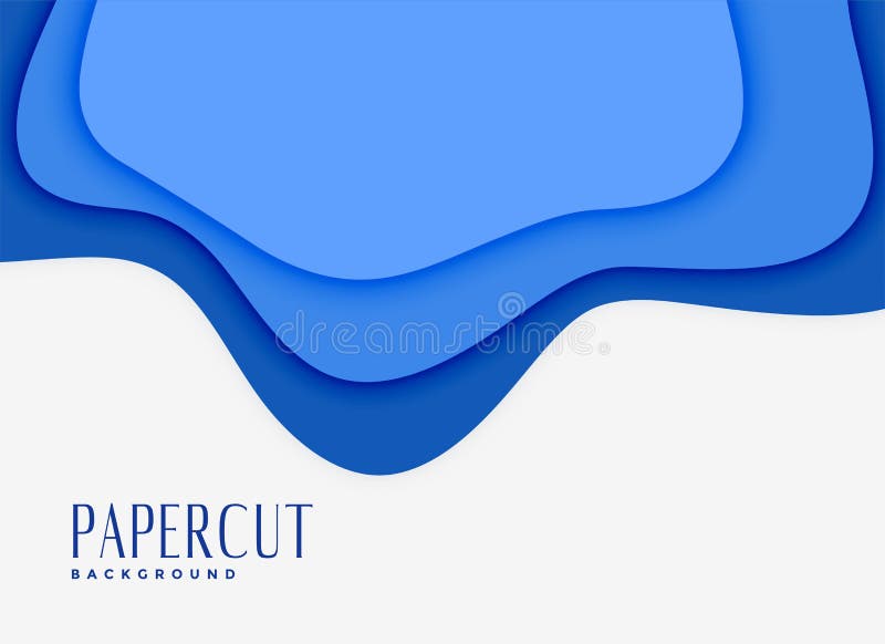 Abstract Blue Papercut Background Design Stock Vector - Illustration of ...
