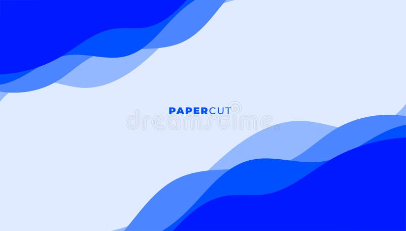 Abstract Blue Papercut Style Background for Presentation Purpose Stock ...