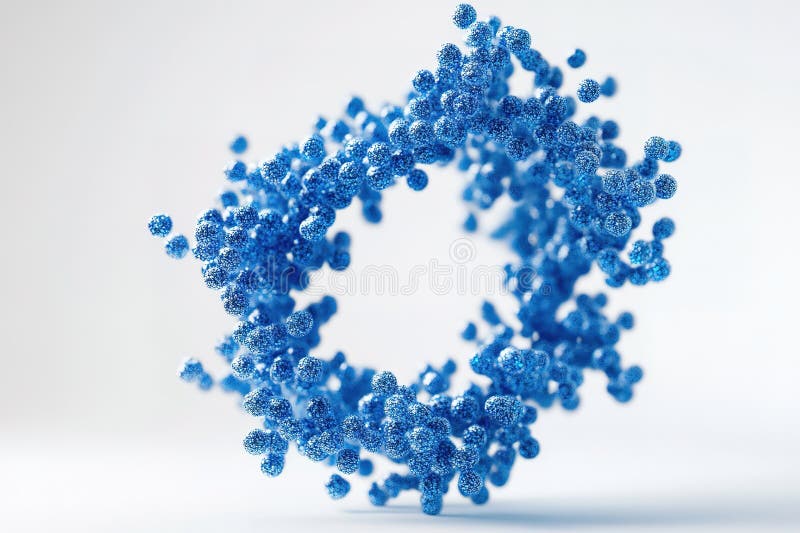 Abstract Blue Particle Art: Ethereal Swirl Design, Tiny Blue Dust ...