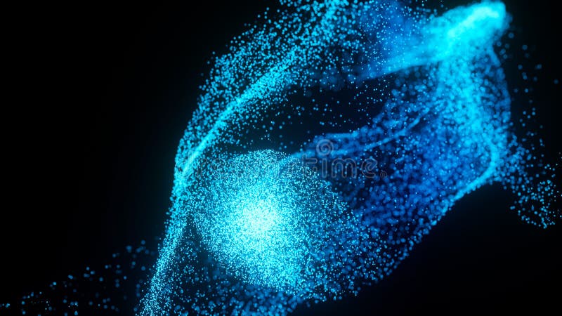 Blue Particle background stock illustration. Illustration of color ...