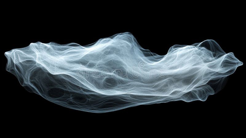 Abstract Blue Particle Cloud Digital Art Stock Illustration ...