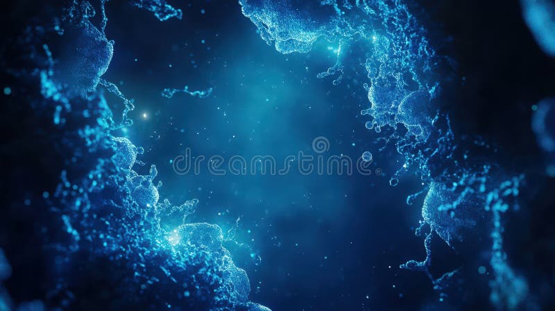 Abstract Blue Particle Splash Design Background Stock Illustration ...