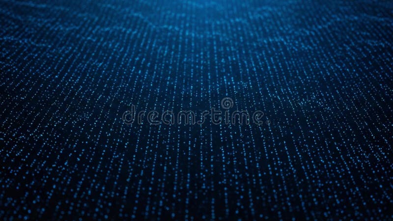 Abstract Blue Particle Wave Background Digital Texture Stock Video ...