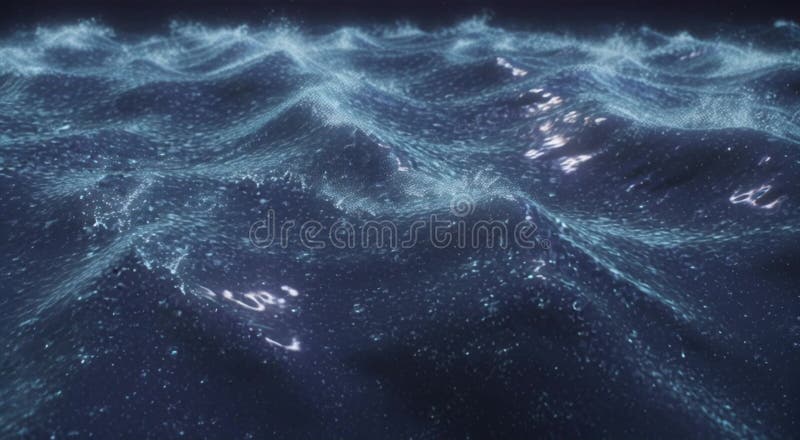 Abstract Blue Particle Wave Background Loop Stock Video - Video of ...