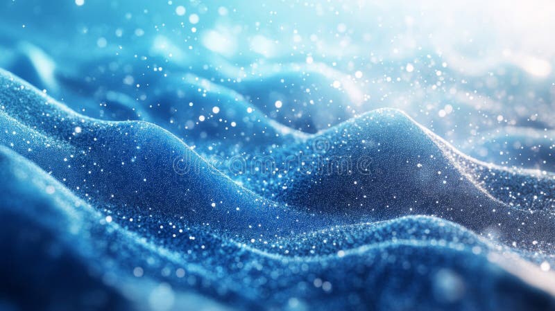 Abstract Blue Particle Waves Background Stock Illustration ...