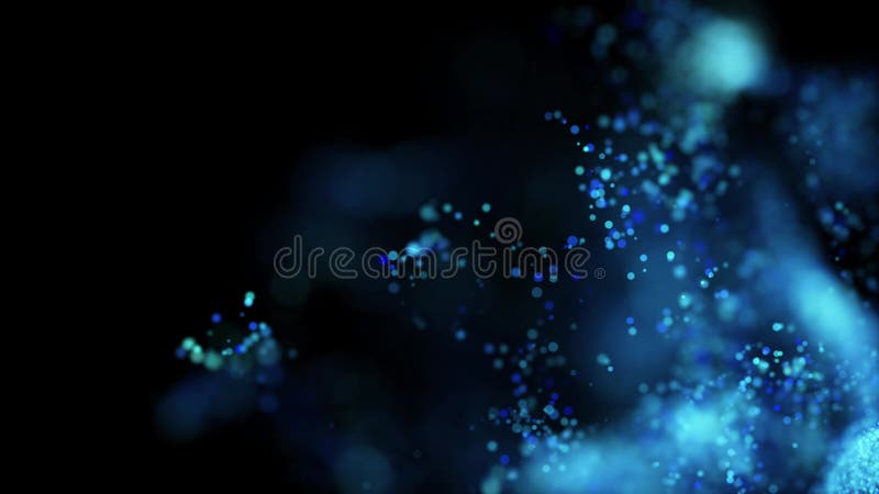 Abstract Blue Particles Background. Abstract Fluid Particles. Particles ...