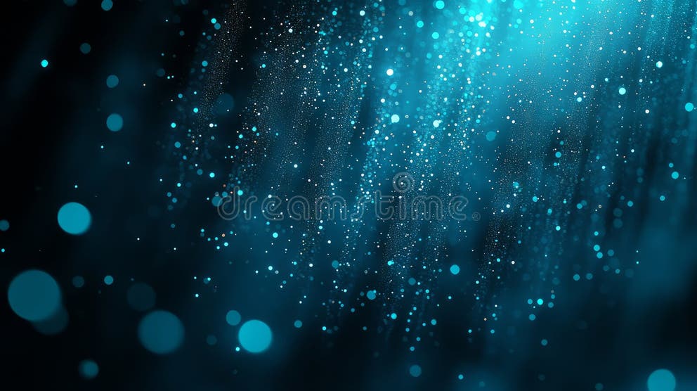 Abstract Blue Particles Create a Mesmerizing Visual Effect and Depth in ...