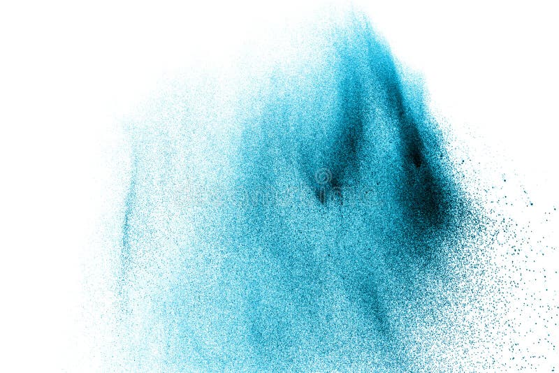 Abstract Blue Particles Explosion Stock Image - Image of glowing ...