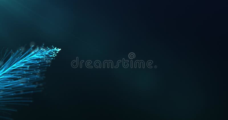 Abstract Blue Particles of Optical Fiber Forming a Wave, Spiral Texture ...