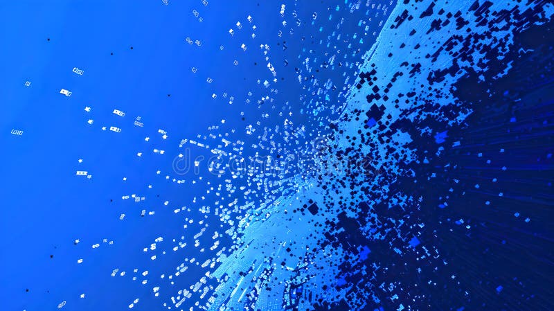 A Captivating Explosion of Blue Particles in a Vast Void. Perfect for ...