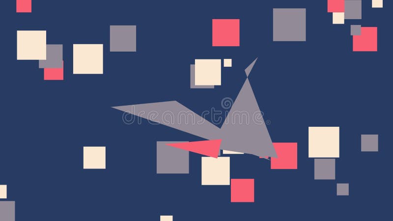 Abstract Blue Pattern Background with Random Object Stock Illustration ...