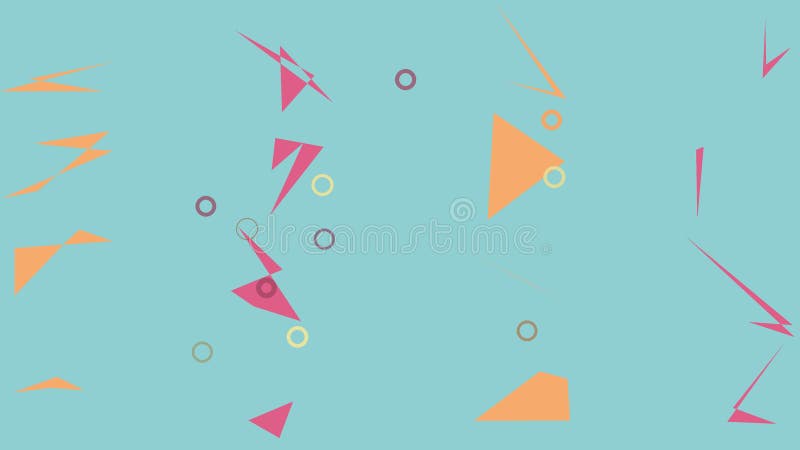 Abstract Blue Pattern Background with Random Object Stock Illustration ...