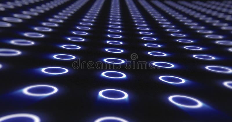 Abstract Blue Pattern of Glowing Geometric Circles Loop Hi-tech Black ...