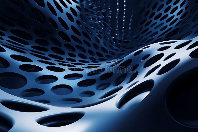 Abstract Blue Pattern with Hole Structure Stock Illustration ...