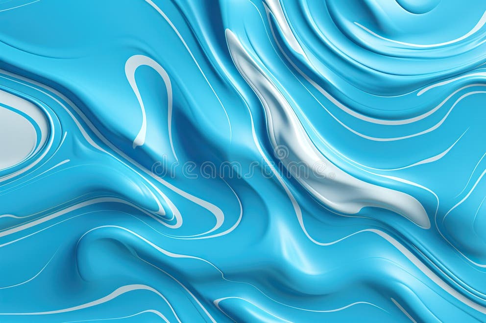Abstract Blue Pattern with Liquid Texture. Paint Texture. Generated by ...