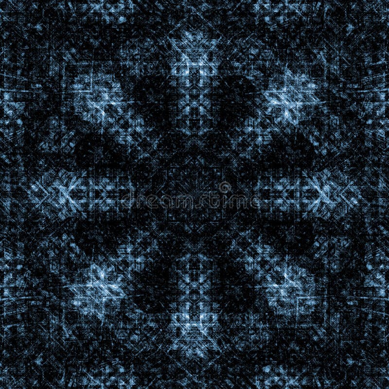 Abstract Blue Pattern with Texture on a Black Background Stock ...