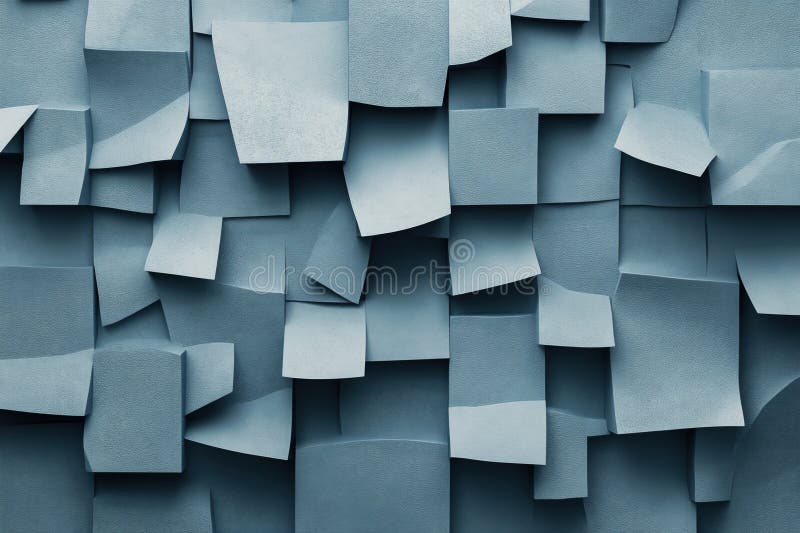 Abstract Blue Pattern Wall with Layered Geometric Shapes Stock Photo ...