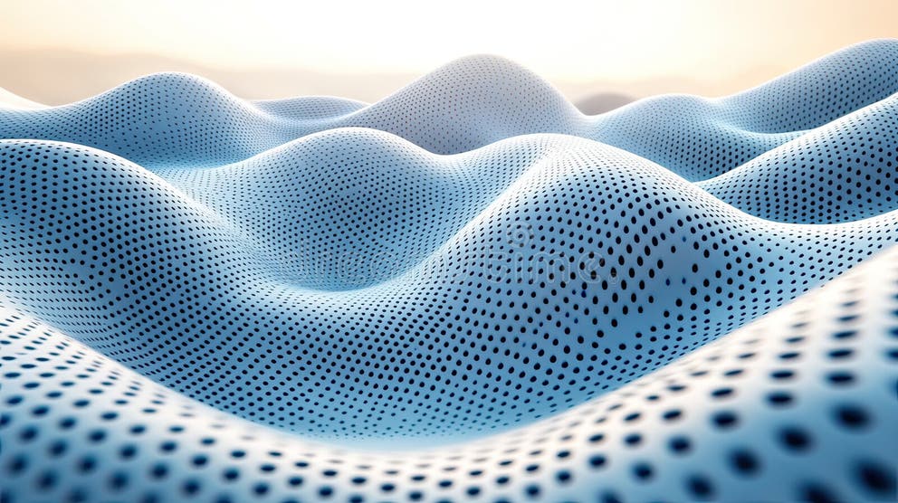 Abstract Waveform with Perforated Texture Stock Illustration ...