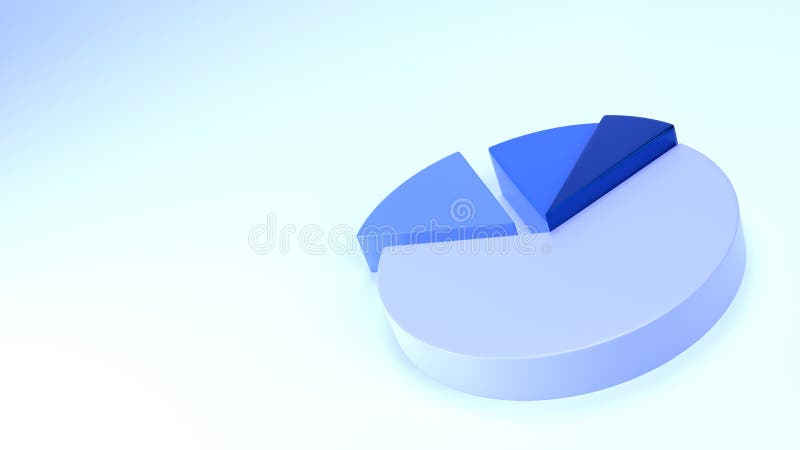 Abstract Blue Pie Graph for Business Stock Illustration - Illustration ...