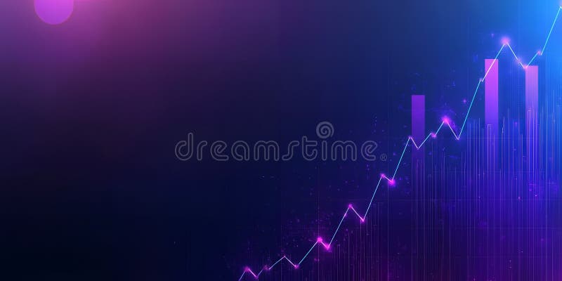 Abstract Blue and Pink Chart Stock Illustration - Illustration of ...