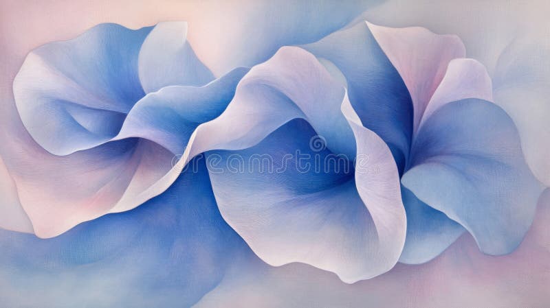 Abstract Blue and Pink Flower Petals Design Stock Illustration ...
