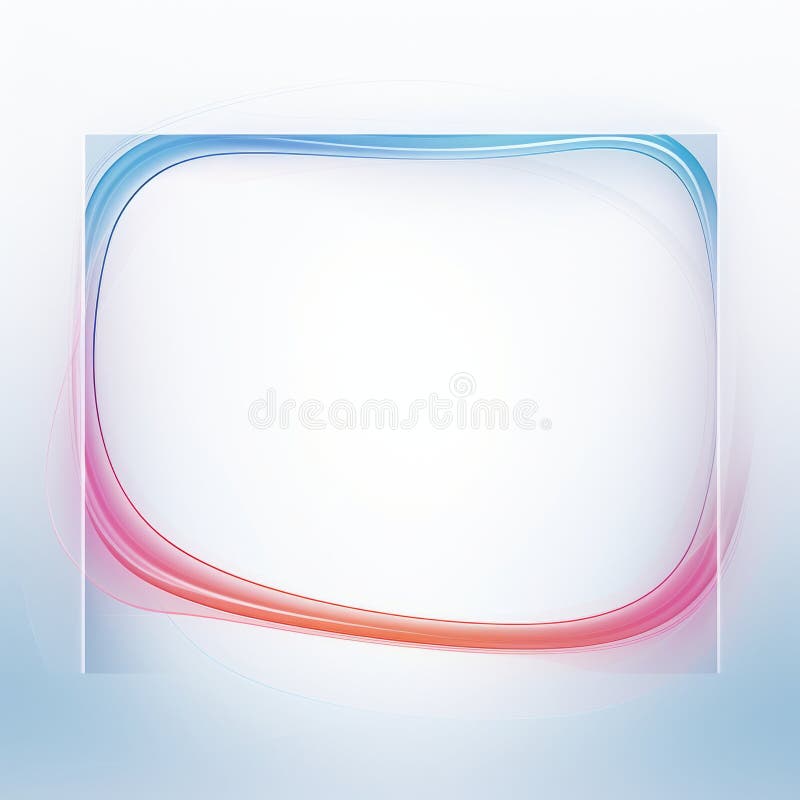 Abstract Blue and Pink Frame on a White Background Stock Illustration ...