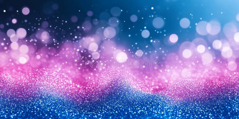 Abstract Blue and Pink Glitter Background with Bokeh Lights, Sparkling ...