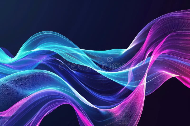 Neon Wave Digital Technology Stock Illustrations – 109,313 Neon Wave ...