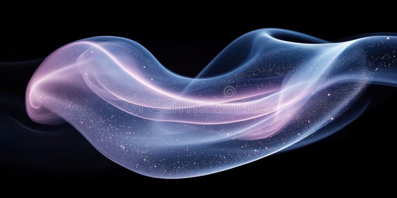 Abstract Blue Pink Sparkling Wave Digital Art Background Design Soft ...