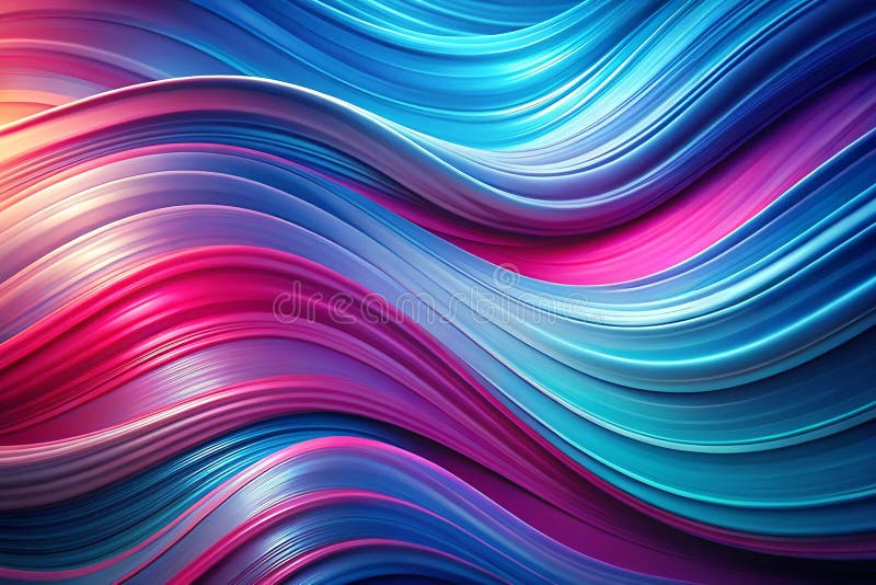 Abstract Blue and Pink Swirl Wave Background Stock Illustration ...