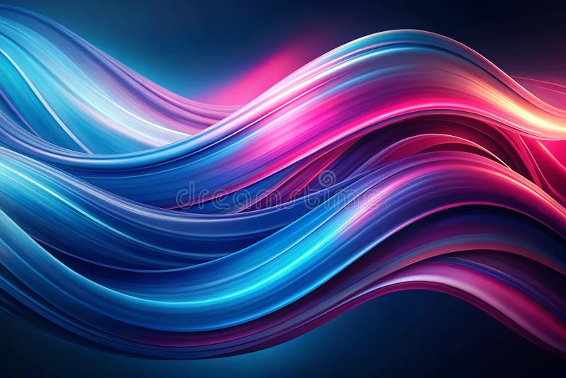 Abstract Blue and Pink Swirl Wave Background Stock Illustration ...