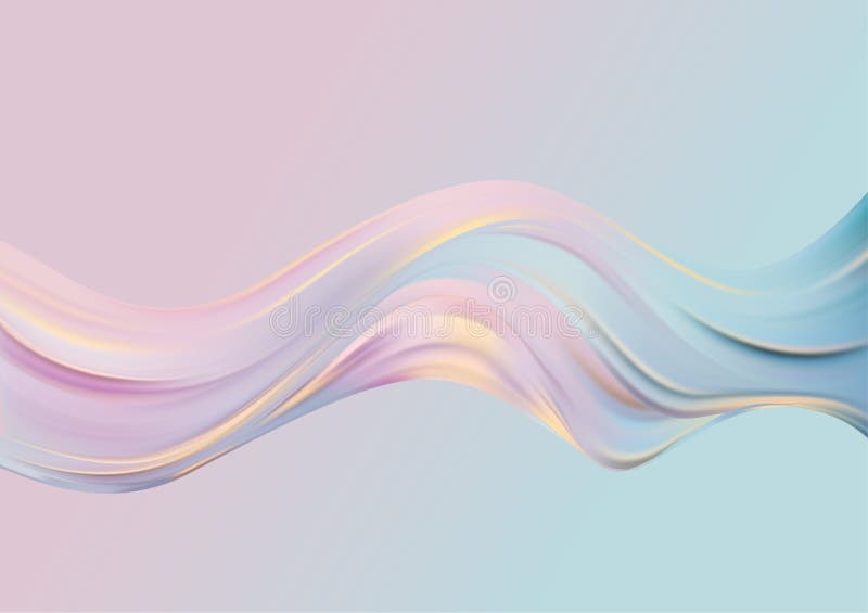 Abstract Blue and Pink Swirl Wave Background. Flow Liquid Lines Design ...