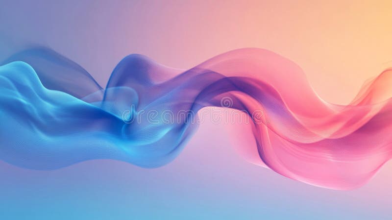 Abstract Blue and Pink Swirling Wave Design Stock Illustration ...
