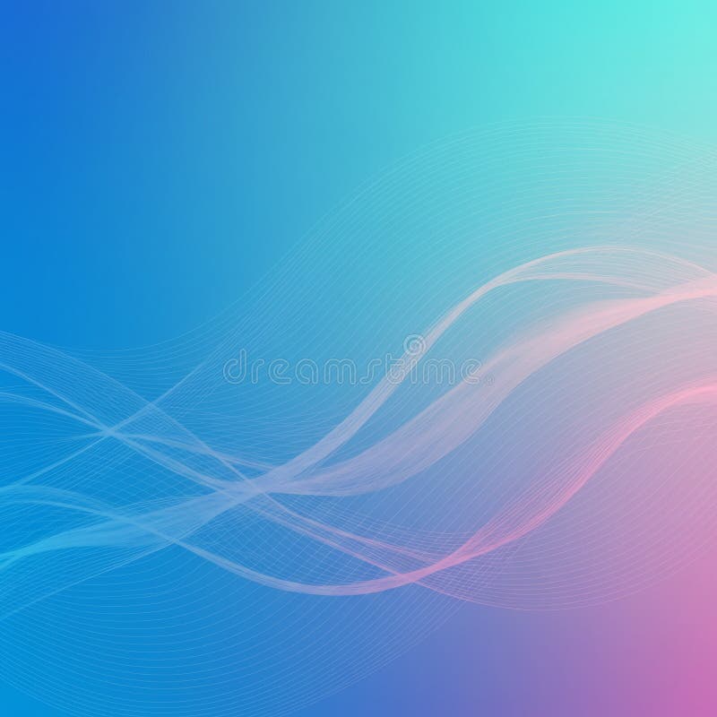 Abstract Blue Pink Wave Background Design Stock Illustration ...