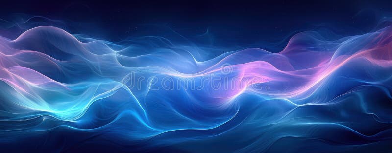 Abstract Blue and Pink Wave Background Stock Illustration ...