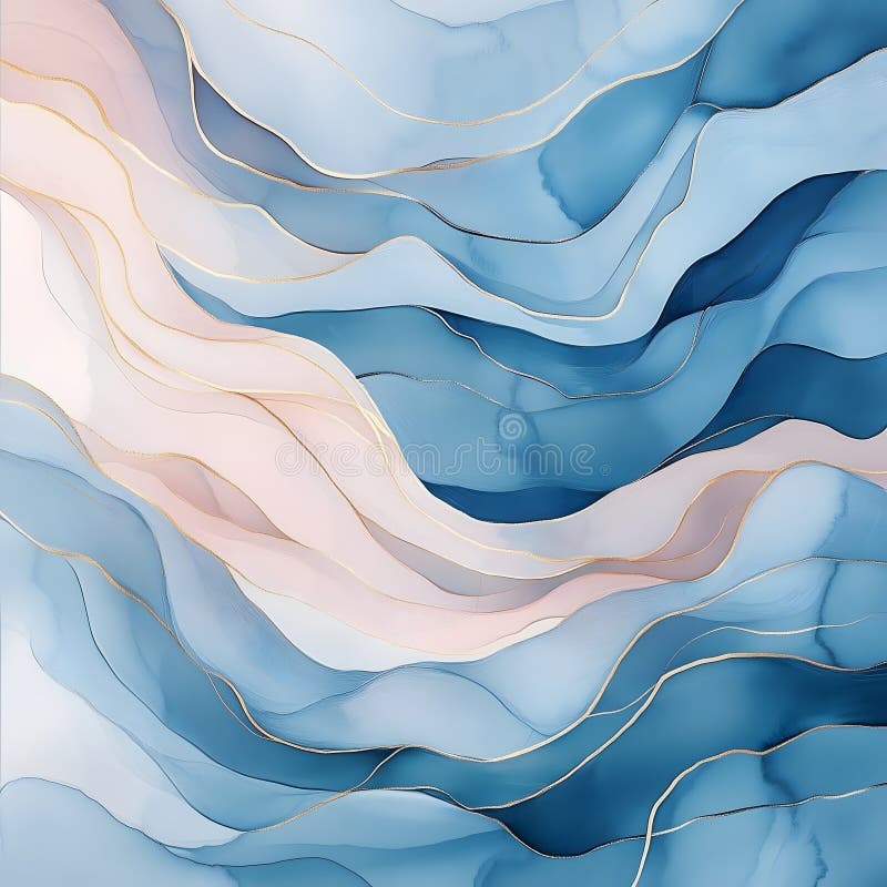 Abstract Blue and Pink Wave Pattern Stock Illustration - Illustration ...
