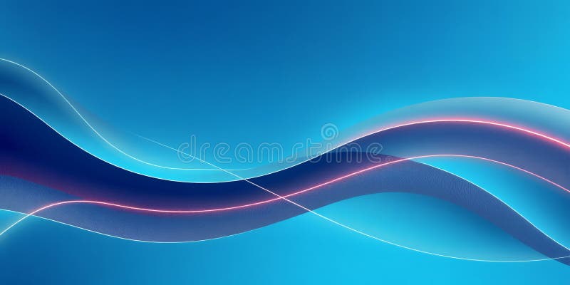 Abstract Blue and Pink Waves Design Stock Illustration - Illustration ...