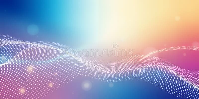 Abstract Blue Pink and Yellow Wave Background Stock Illustration ...