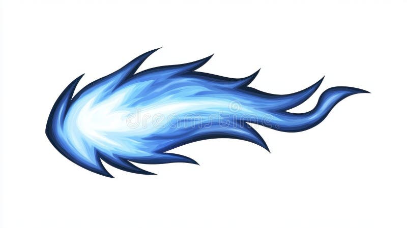 Abstract Blue Pixel Art Flame Illustration Stock Illustration ...