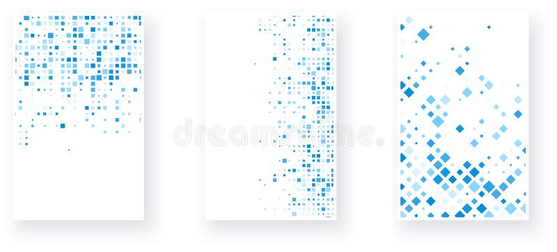 Abstract Blue Pixel Artwork Stock Vector - Illustration of white ...