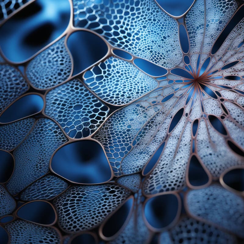 Abstract Blue Plant: Infinity Nets Inspired Edge Computing Background ...