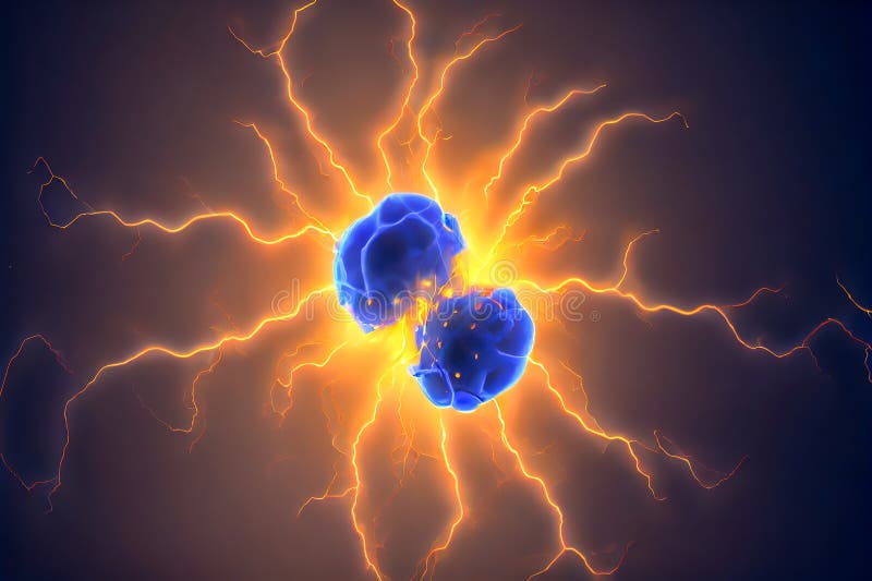 Abstract Blue Plasma and Discharges of Electricity Illustration ...