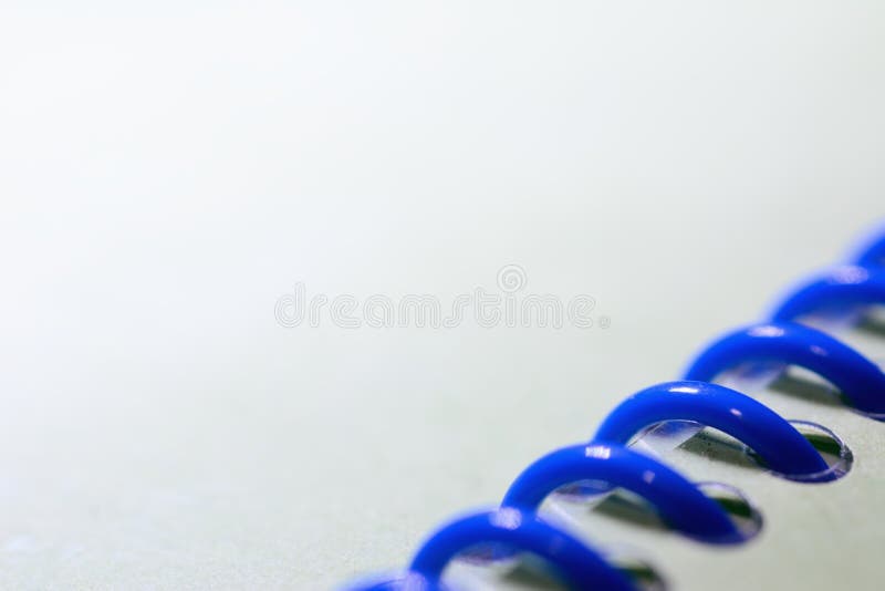 Abstract Blue Plastic Paper Binding Spine Stock Photo - Image of pages ...