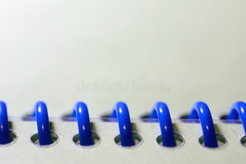 Abstract Blue Plastic Paper Binding Spine Stock Image - Image of ...