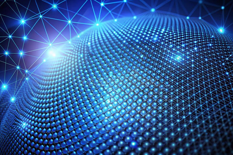 Abstract Blue Point Mesh Background Stock Illustration - Illustration ...