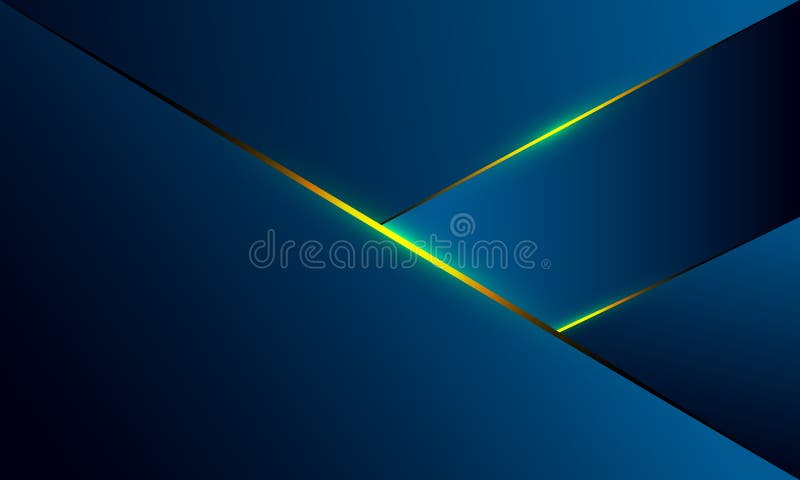 Abstract Blue Polygon Triangles Shape Pattern Background with Golden ...