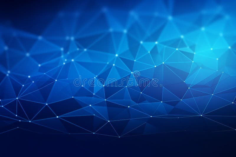 Abstract Blue Polygonal Background with Connecting Dots and Lines- Ai ... Abstract Blue Polygonal Background with Connecting Dots and Lines- Ai ...
