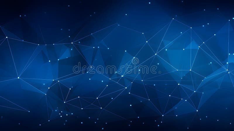 Abstract Blue Polygonal Network Background Stock Illustration ...